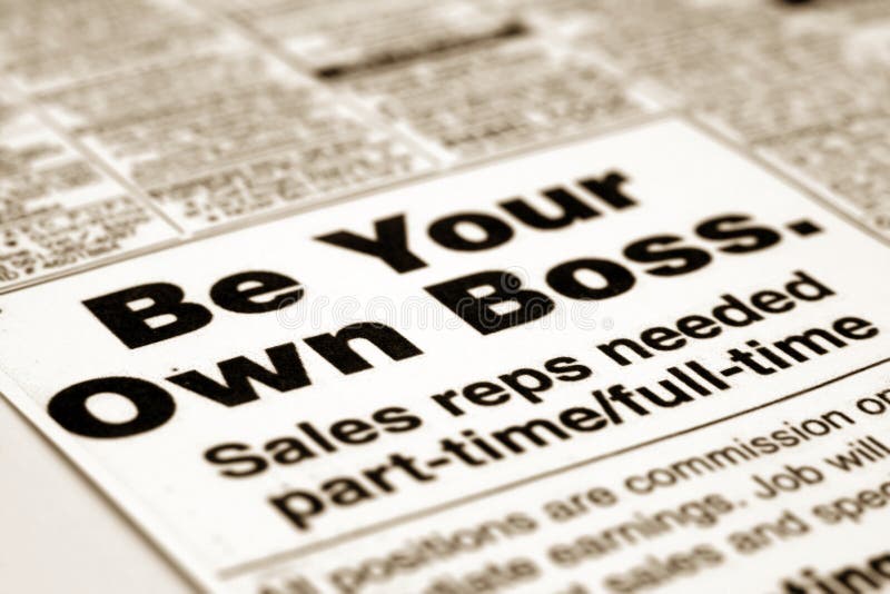 Be your own boss stock image. Image of entrepreneur - 181438035