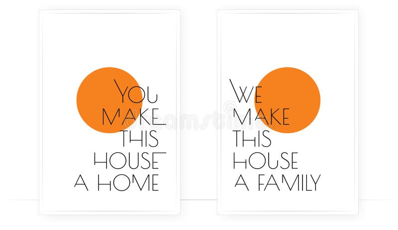 You Make this House a Home we Make a Family Vector. Scandinavian ...