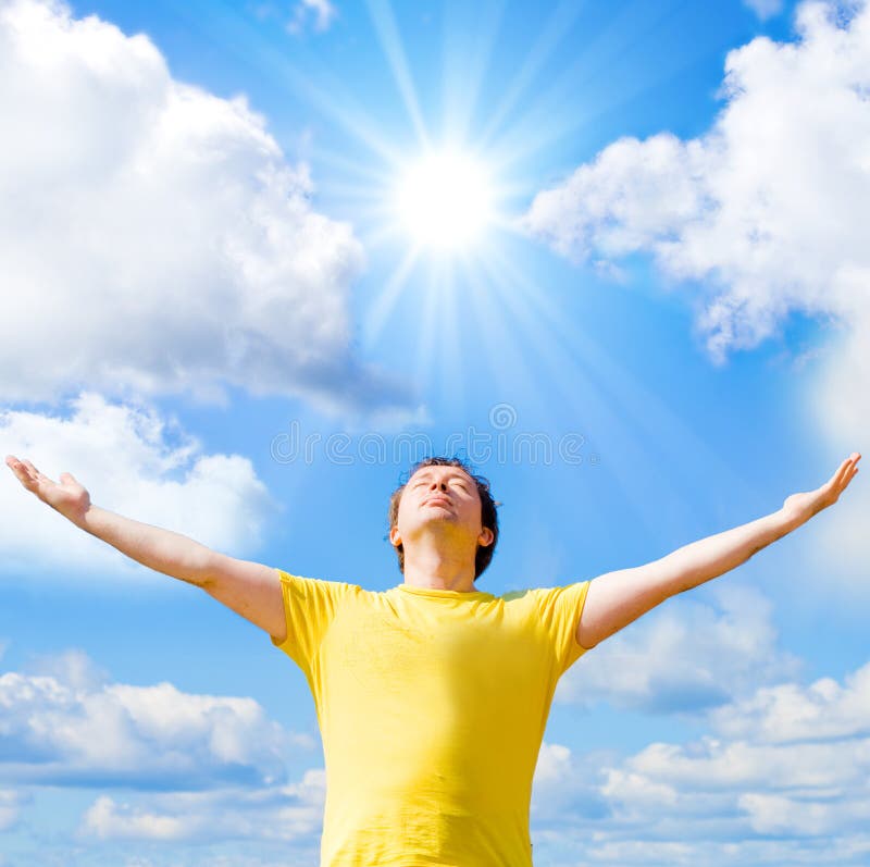 Man Praising Arms Air Stock Photos - Free & Royalty-Free Stock Photos ...