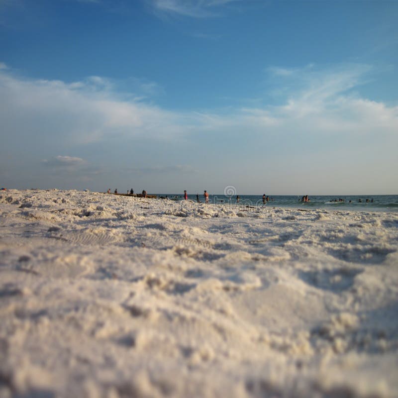Early Morning Beachcombing at Sanibel Island, Florida Stock Image ...