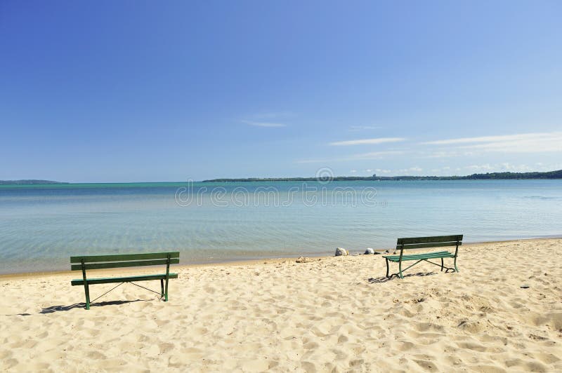 Beach stock photo. Image of relaxation, travel, bench - 15912732