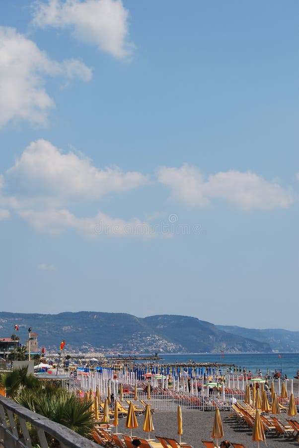 Beach stock photo. Image of yellow, loano, liguria, italy - 19315010