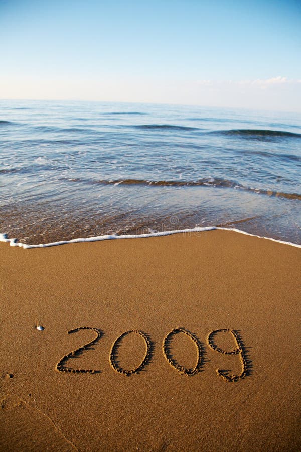 Beach 2009 stock photo. Image of number, sandy, sand, shore - 7235740