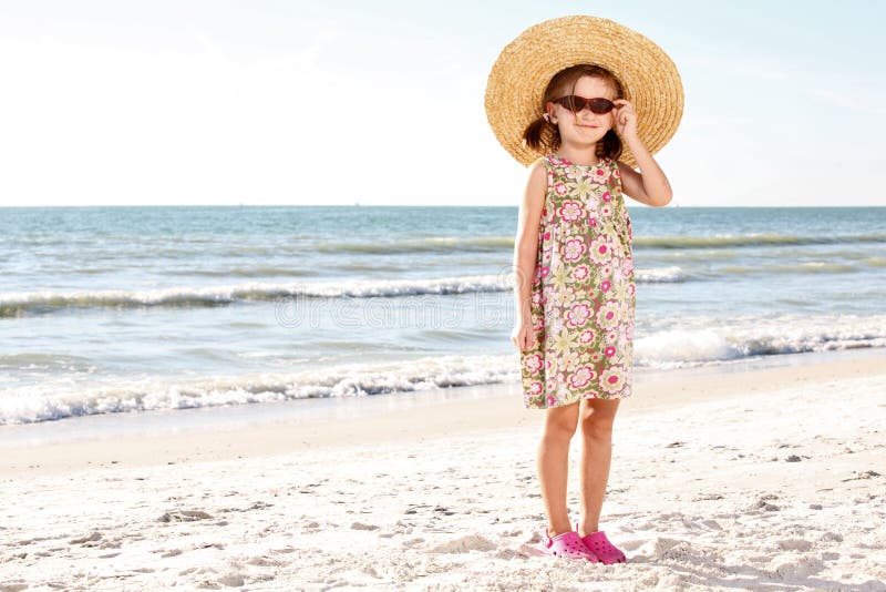 Adorable Kid Sunbathing on a Beach Stock Image - Image of beach, child ...