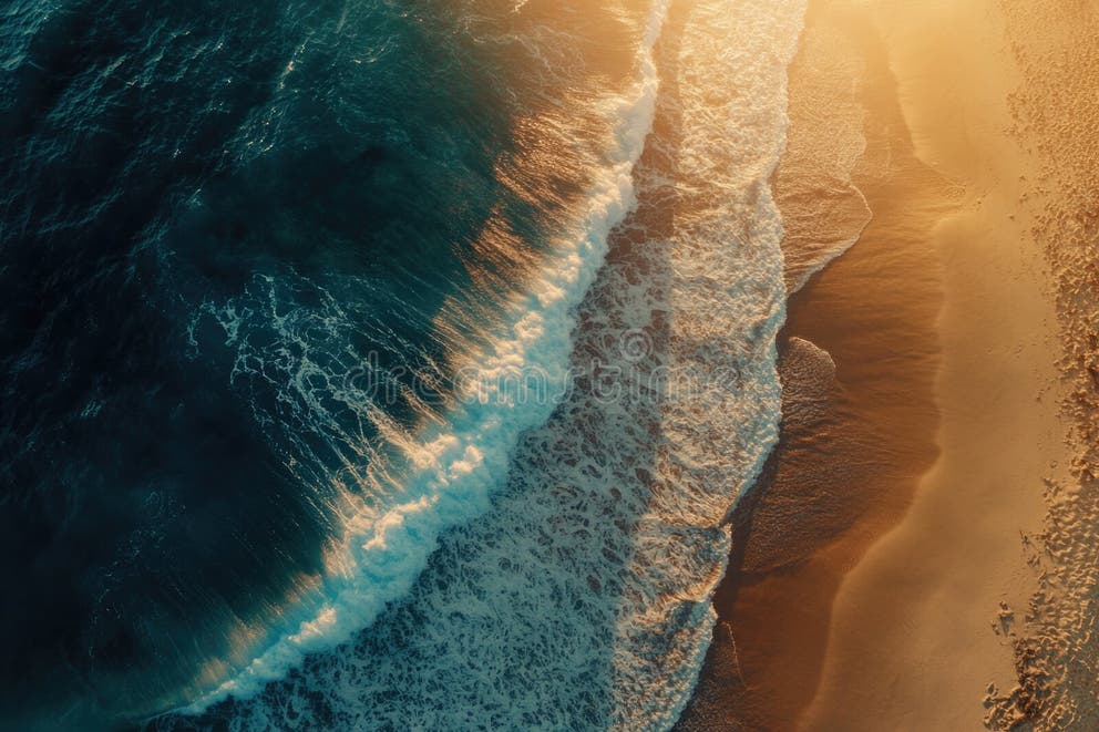 Beach from above stock image. Image of ocean, shore - 381950893
