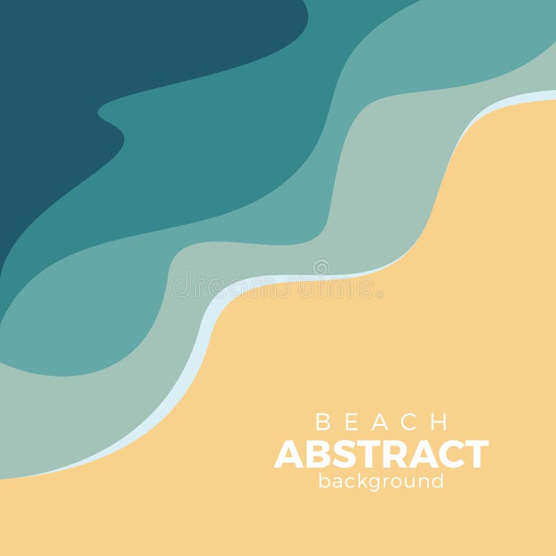 Beach Abstract Background Wave Papercut Vector Stock Vector