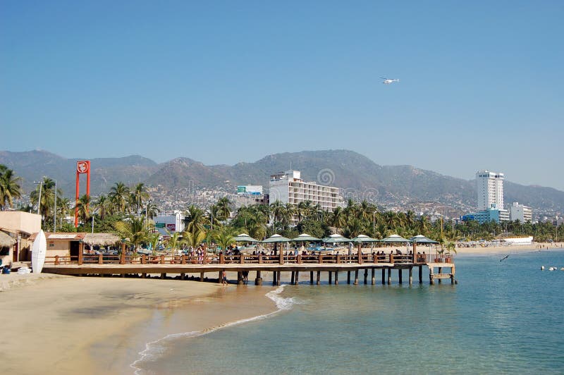 Beach in Acapulco, Mexico. stock image. Image of mexico - 54786729