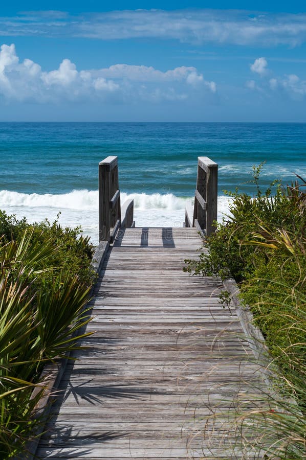 Beach Access stock image. Image of wood, walkway, water - 25346601