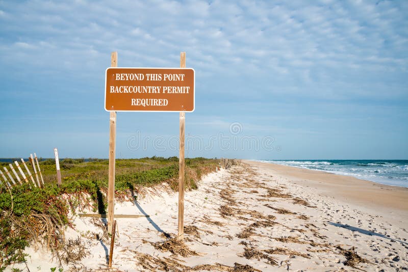 Beach Access at Canaveral National Seashore Stock Image - Image of ...