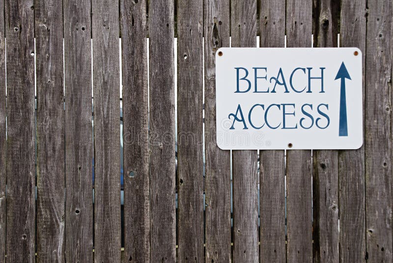 Beach access sign stock photo. Image of nail, fence, wooden - 28439036