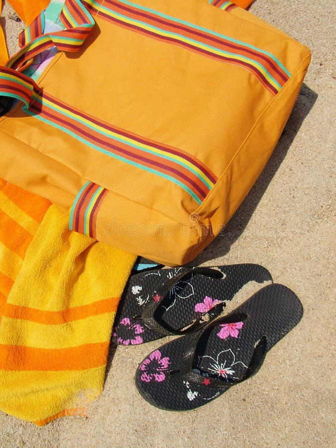 Beach accessories stock photo. Image of summer, yellow - 6750008