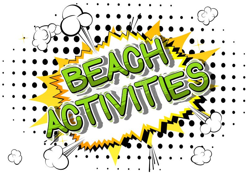 Beach Activities - Comic Book Style Words. Stock Vector - Illustration ...