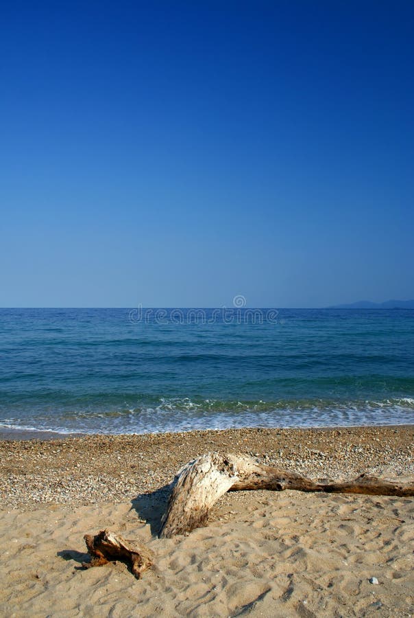 Beach on Aegean sea stock image. Image of blue, clouds - 3816915