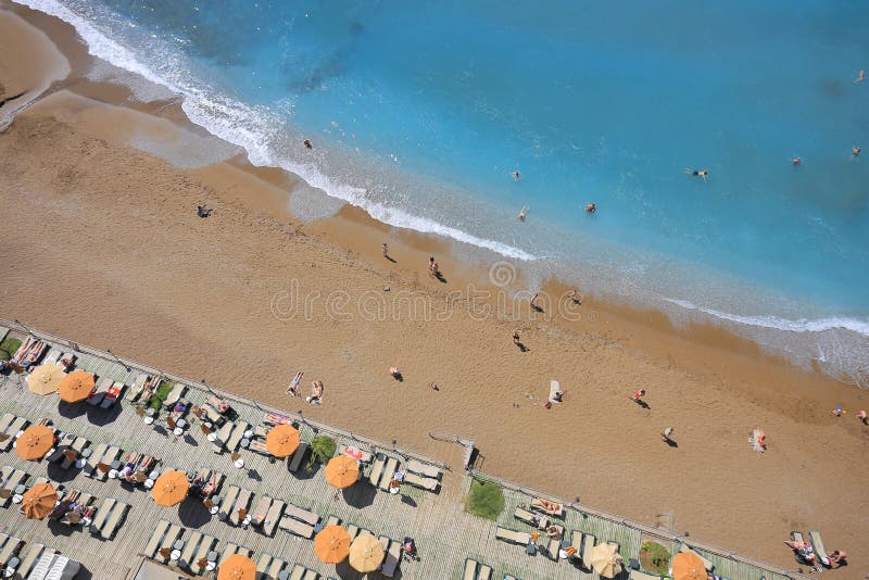 Beach aerial view stock photo. Image of sunbed, nature - 44923366