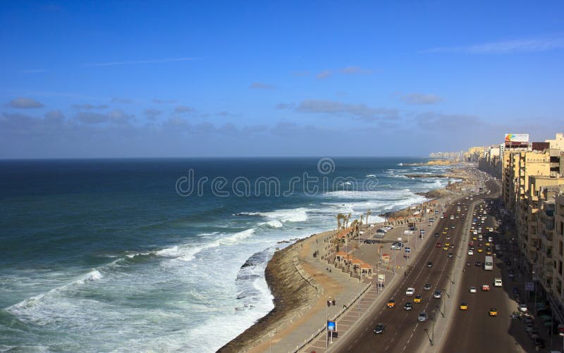 Beach of Alexandria editorial image. Image of city, peop - 33865560