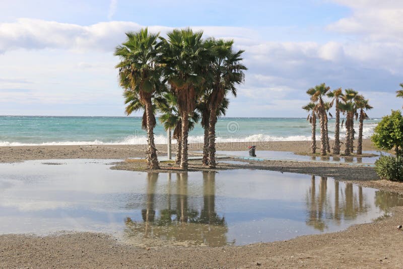 Beach of Almunecar, Spain stock image. Image of ocean - 236683001