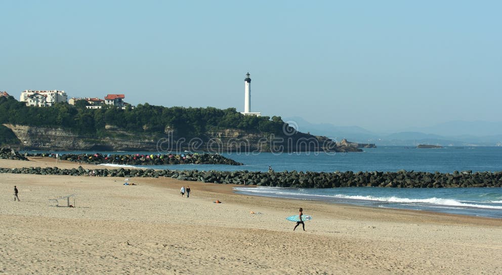 Beach of Anglet stock photo. Image of tourist, nature - 7651184