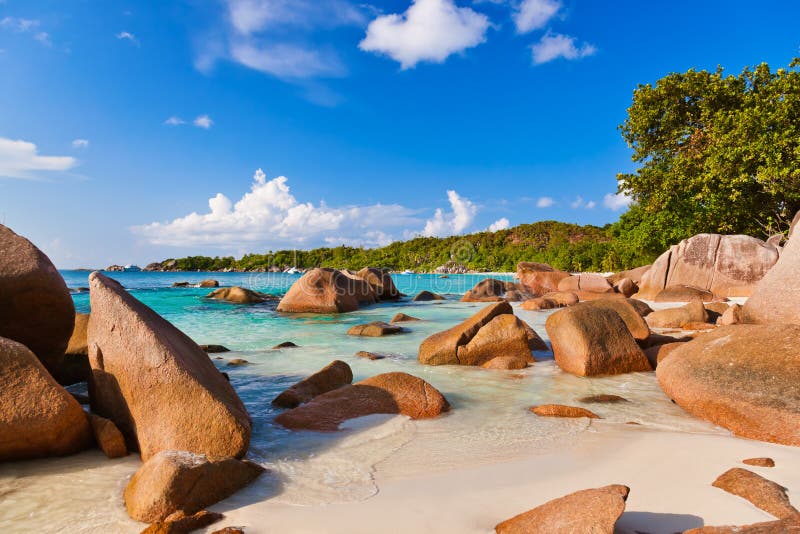 Beach Anse Lazio - Seychelles Stock Photo - Image of praslin, nature ...