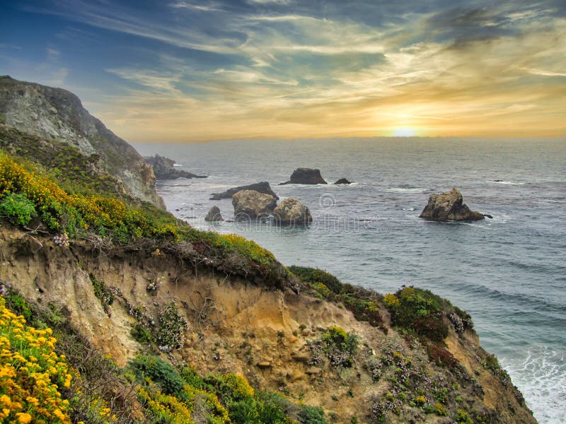 Beach Area in the Coast of California. USA Stock Photo - Image of sand ...