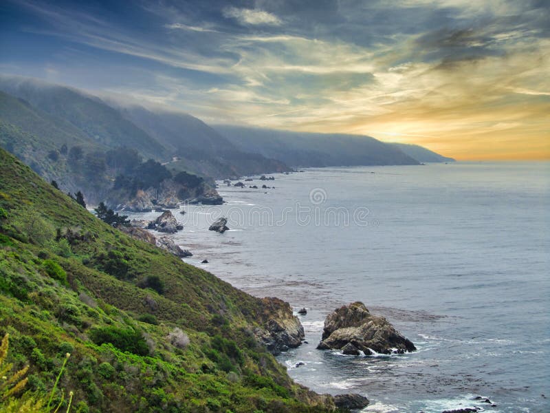 Beach Area in the Coast of California. USA Stock Image - Image of ...