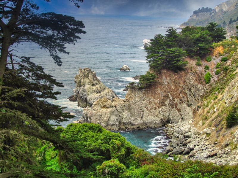 Beach Area in the Coast of California. USA Stock Image - Image of ...