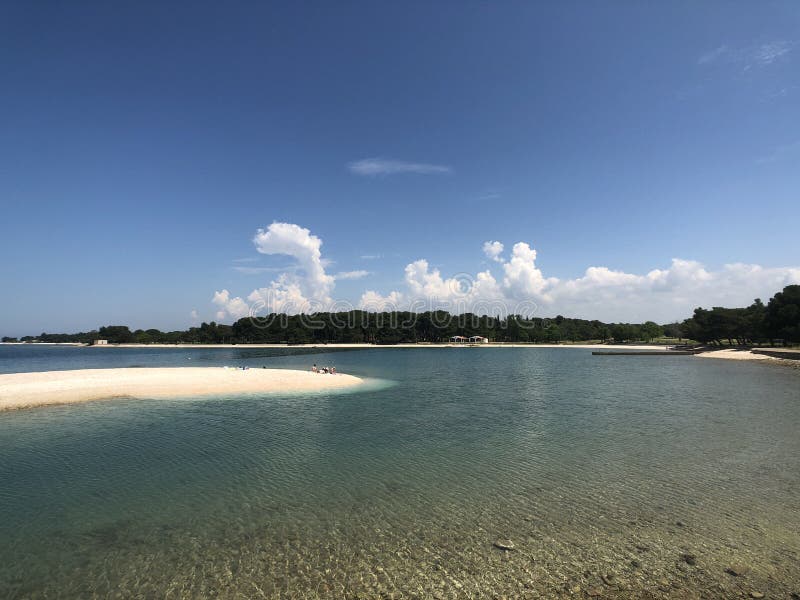 Beach around Valbandon stock photo. Image of holiday - 186191428