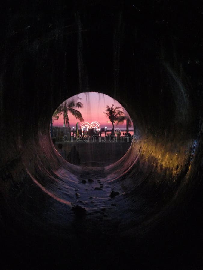 Beach Atmosphere in the Afternoon from the Perspective of the Culvert ...