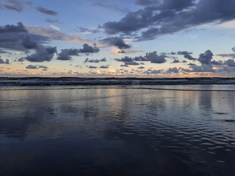 Beach Atmosphere in the Afternoon Stock Image - Image of wave, beach ...