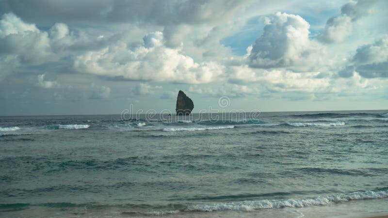 Beach Atmosphere with Waves and Coral Stock Image - Image of wave ...