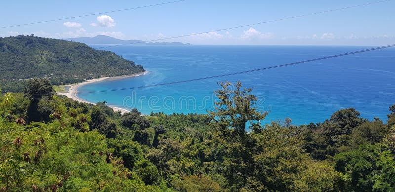Beach in Aurora Province stock image. Image of lake - 178633369