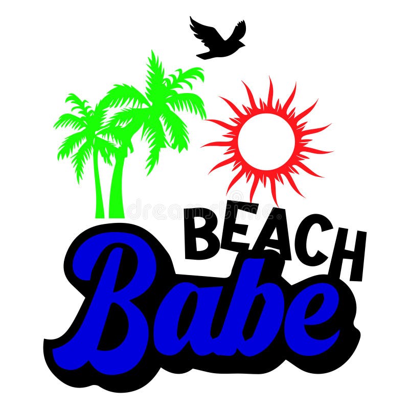 BEACH Babe stock illustration. Illustration of grunge - 262447769