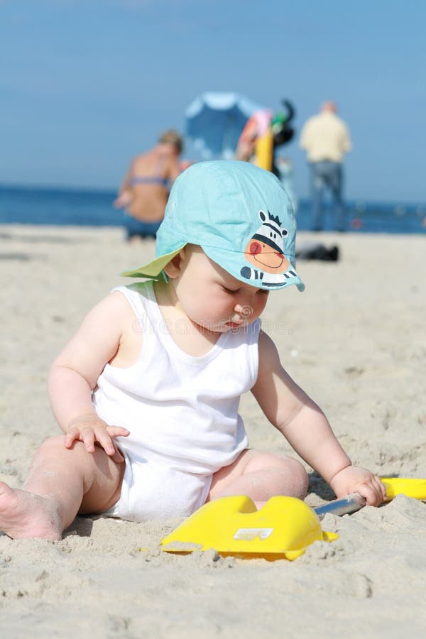 Beach baby stock photo. Image of child, eyes, outdoor - 13065076