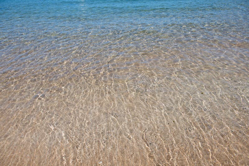 Beach Background. Calm Beautiful Ocean Wave on Sandy Beach. Sea View ...