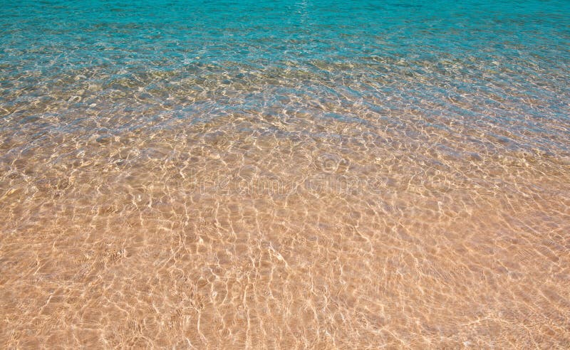 Beach Background. Calm Beautiful Ocean Wave on Sandy Beach. Sea View ...