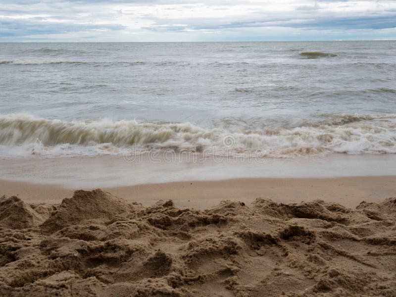 Empty Sand Beach. with Copy Space Stock Image - Image of island, sand ...