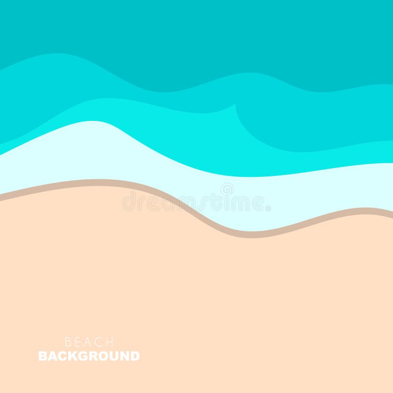 Beach Background, Beach Scene Design with Sand and Ocean Waves ...