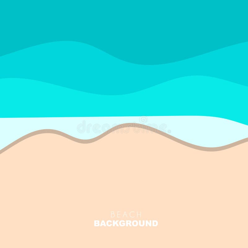 Beach Background, Beach Scene Design with Sand and Ocean Waves ...