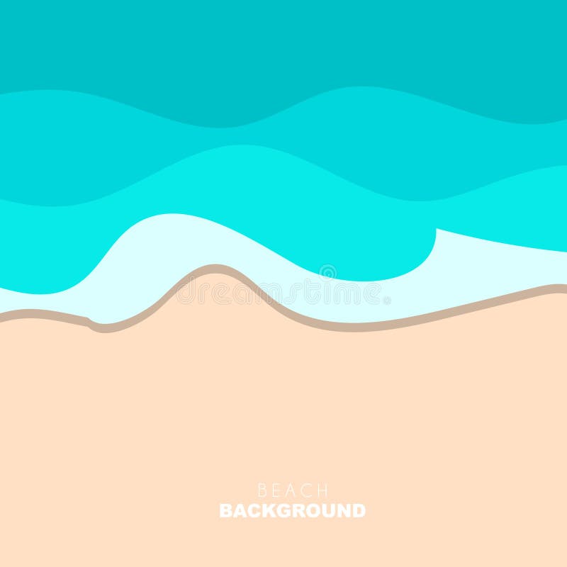 Beach Background, Beach Scene Design with Sand and Ocean Waves ...