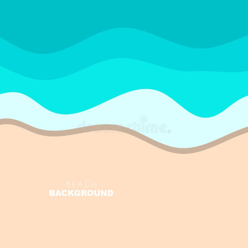 Beach Background, Beach Scene Design with Sand and Ocean Waves ...