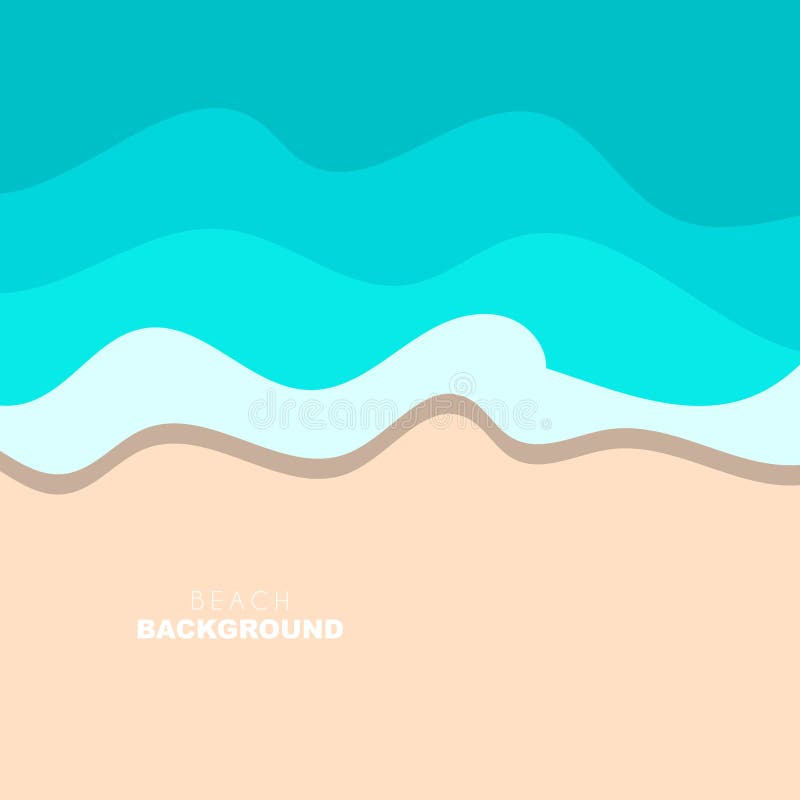 Beach Background, Beach Scene Design with Sand and Ocean Waves ...
