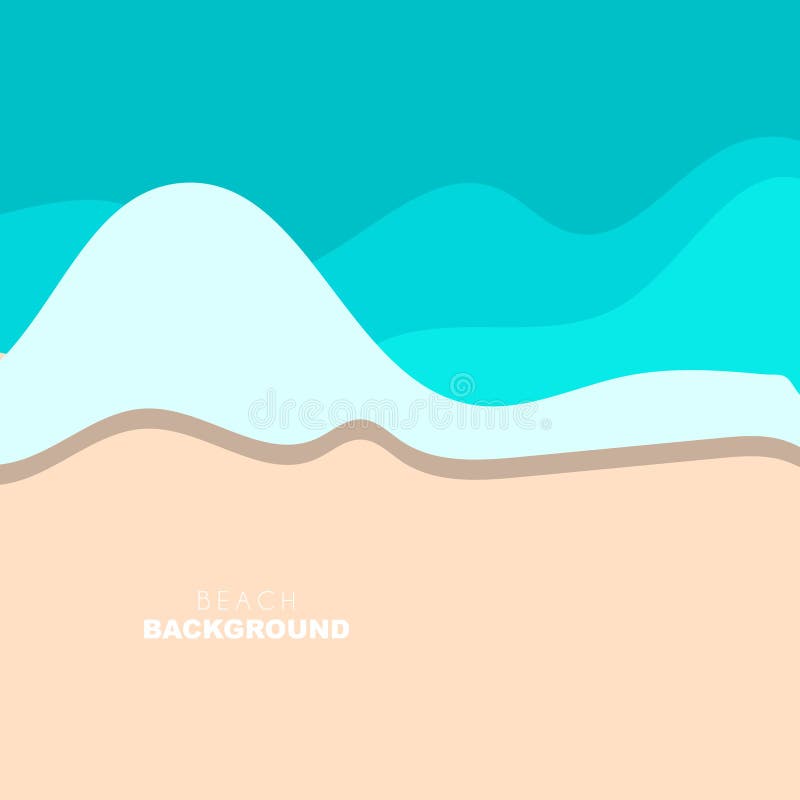 Beach Background, Beach Scene Design with Sand and Ocean Waves ...