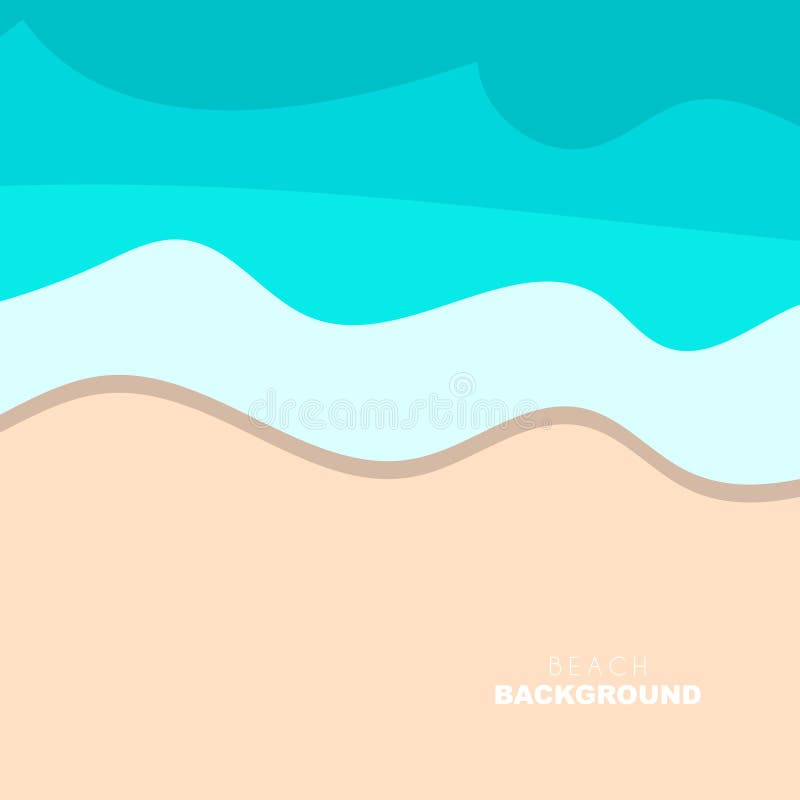 Beach Background, Beach Scene Design with Sand and Ocean Waves ...