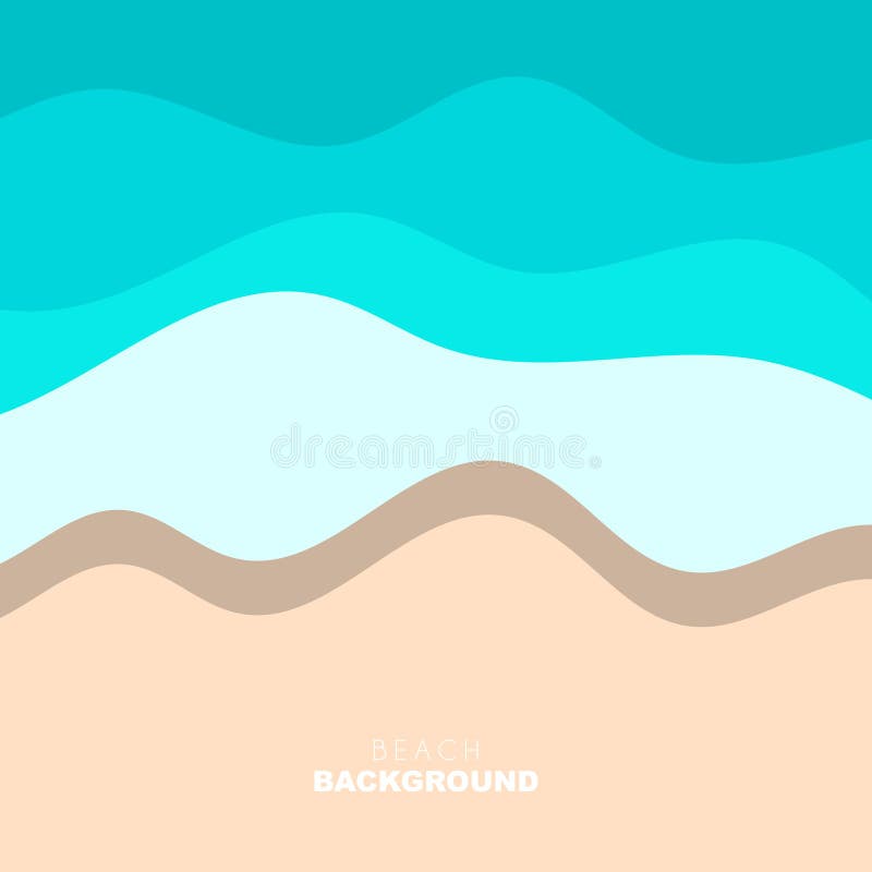 Beach Background, Beach Scene Design with Sand and Ocean Waves ...