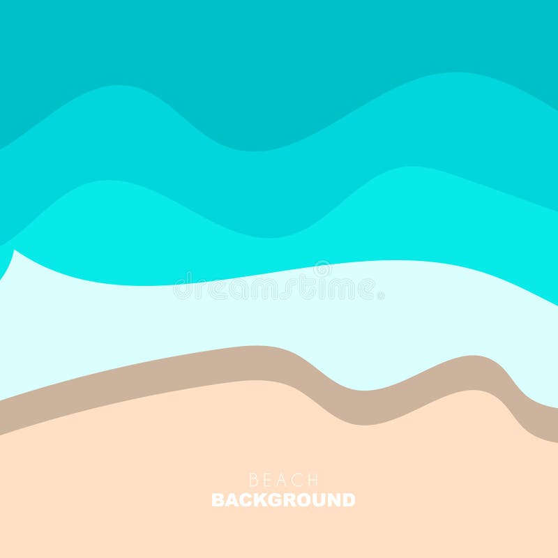 Beach Background, Beach Scene Design with Sand and Ocean Waves ...
