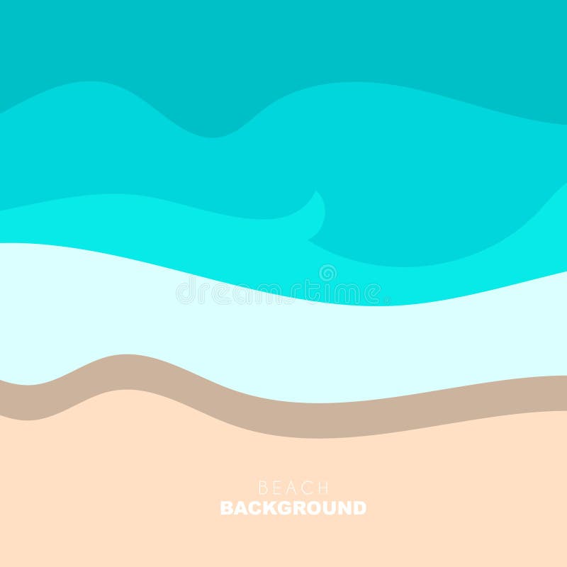 Seascape Tropical Beach Golden Sand Waves Stock Illustrations – 356 ...