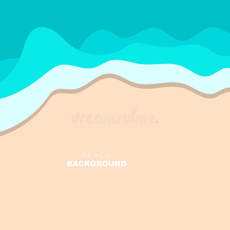 Beach Background, Beach Scene Design with Sand and Ocean Waves ...