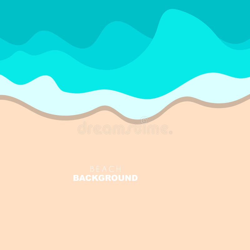 Beach Background, Beach Scene Design with Sand and Ocean Waves ...