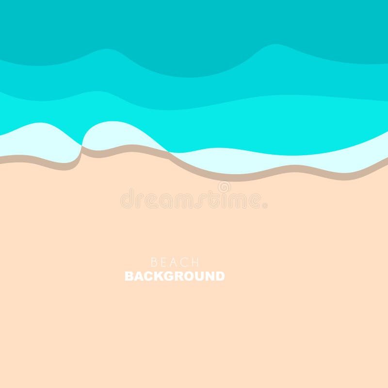Beach Background, Beach Scene Design with Sand and Ocean Waves ...
