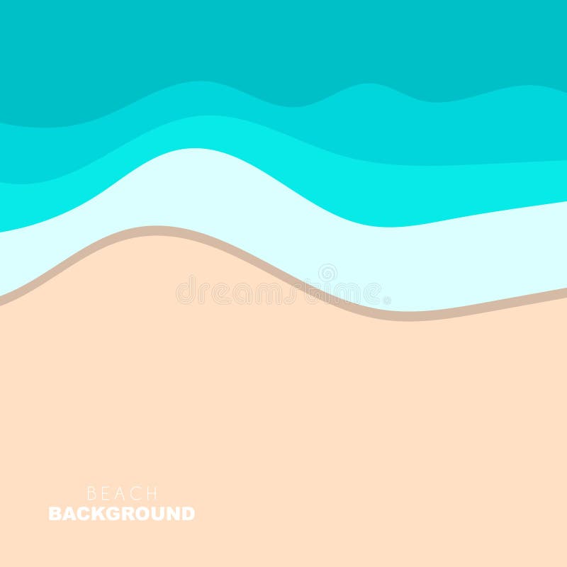 Beach Background, Beach Scene Design with Sand and Ocean Waves ...