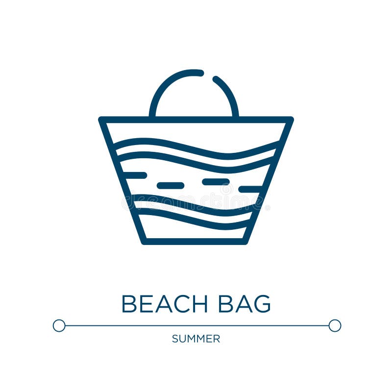 Beach Bag Icon. Linear Vector Illustration from Summer Collection ...